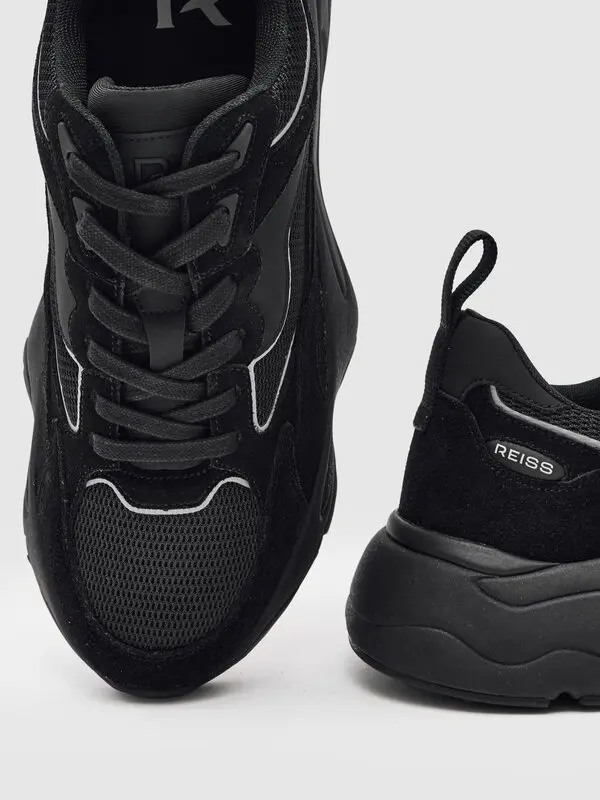 REISS Io Chunky-sole Panelled Runner Trainers