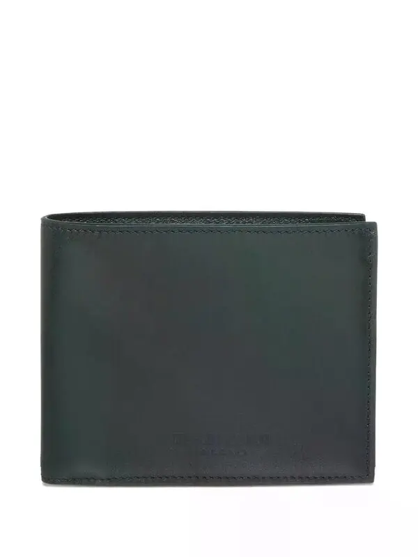 Giorgio Armani Debossed-logo Bi-fold Wallet - Green
