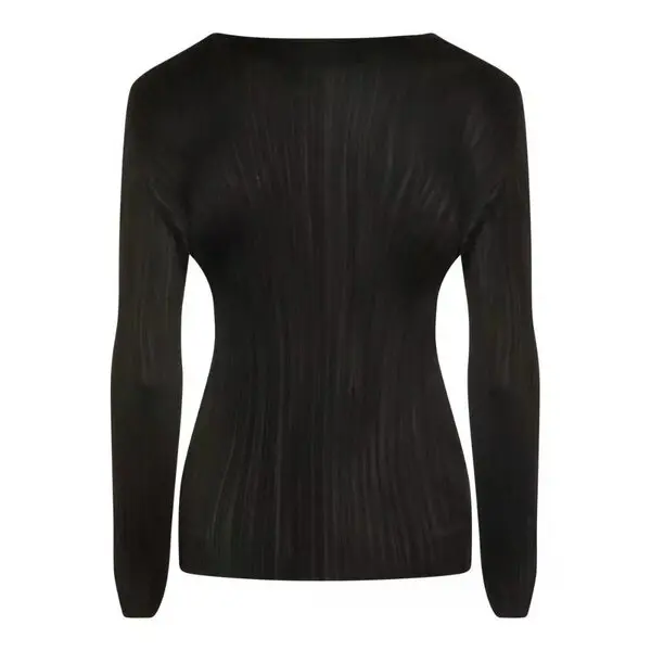 Issey Miyake Pleated Long-sleeved Blouse