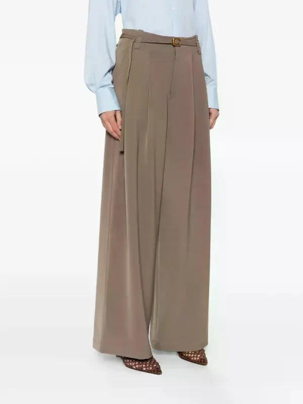 ISABELLE BLANCHE Belted Pleated Trousers