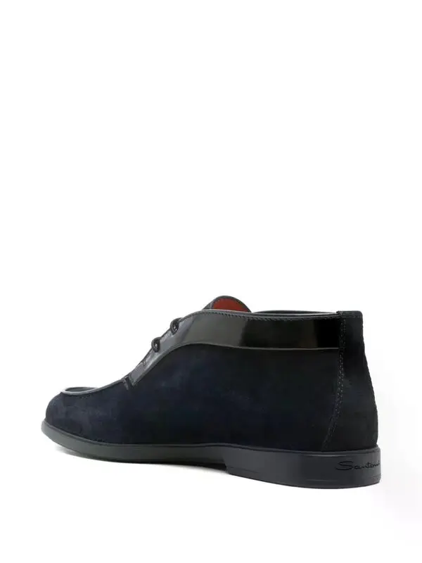 Santoni Lace-up Panelled Boots