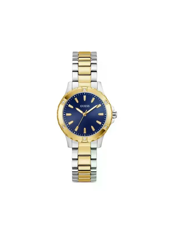 Guess 38mm Stainless Steel Crystal Watch - Blue
