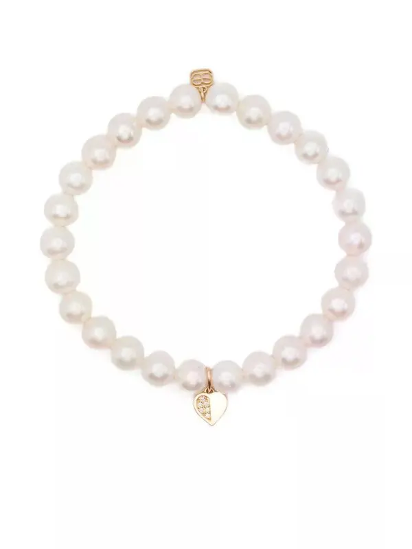 SYDNEY EVAN 14k Yellow Pearl And Diamond Bracelet - Gold