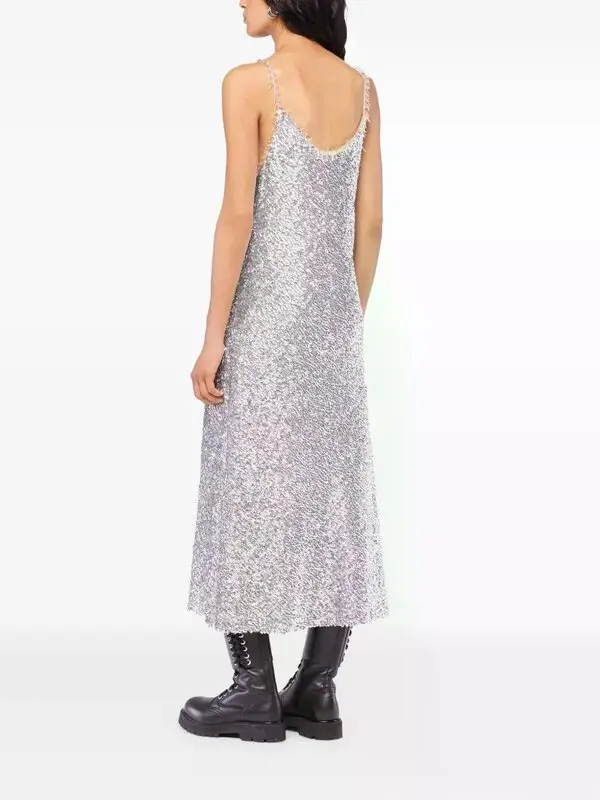 Rabanne Sequin-embellished Slip Midi Dress