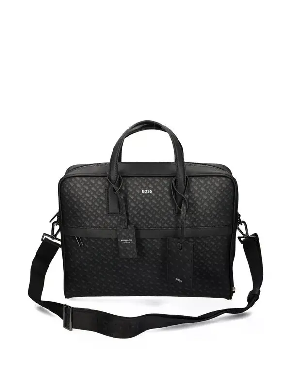 BOSS Monogram Logo-plaque Top-handle Messenger Bag