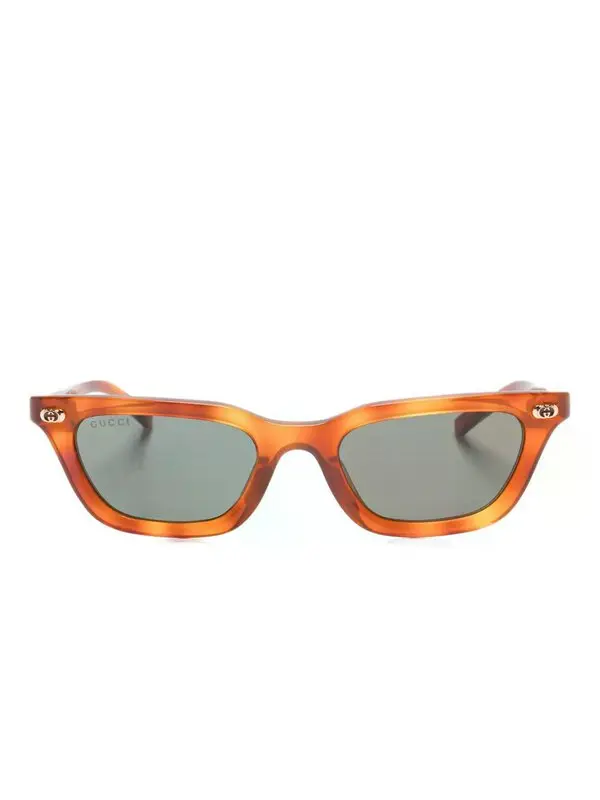 Gucci Logo-detail Sunglasses - Brown