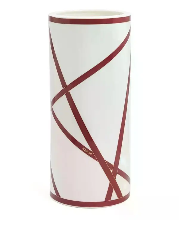 Missoni Nastri Round Vase - White
