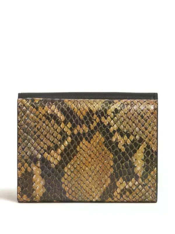 Marni Leather Python-print Wallet - Brown