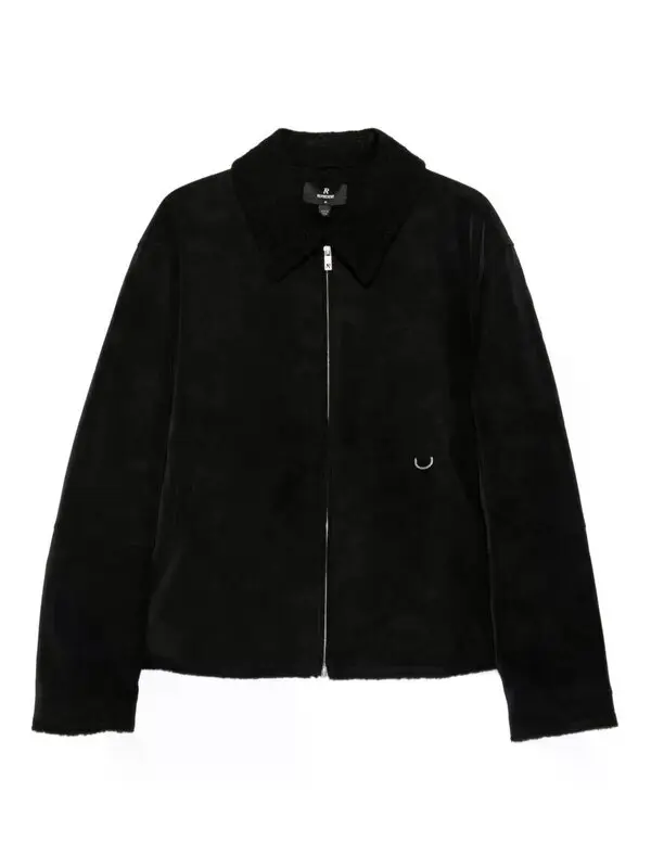 REPRESENT Zip-up Jacket With Shearling Collar - Black