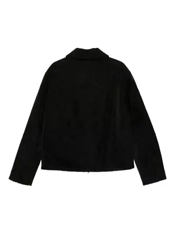 REPRESENT Zip-up Jacket With Shearling Collar - Black