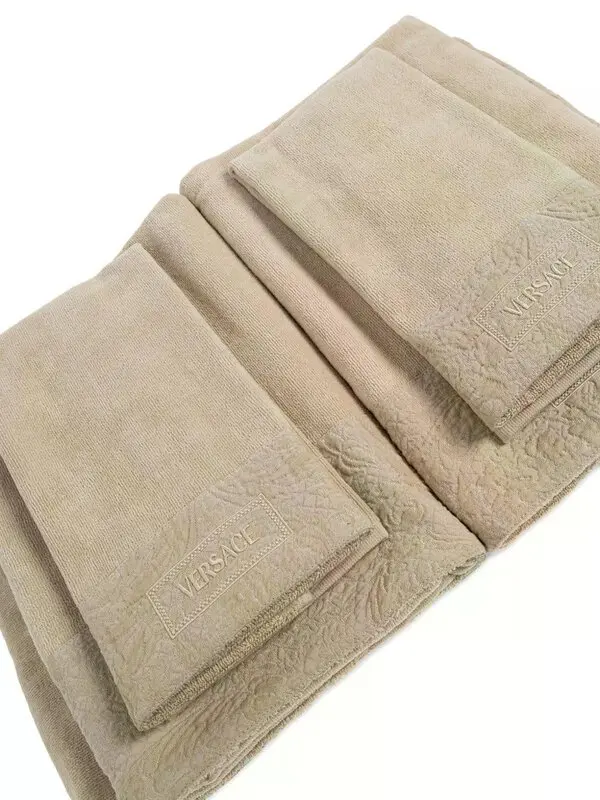 Versace Embossed-logo Bath Towel