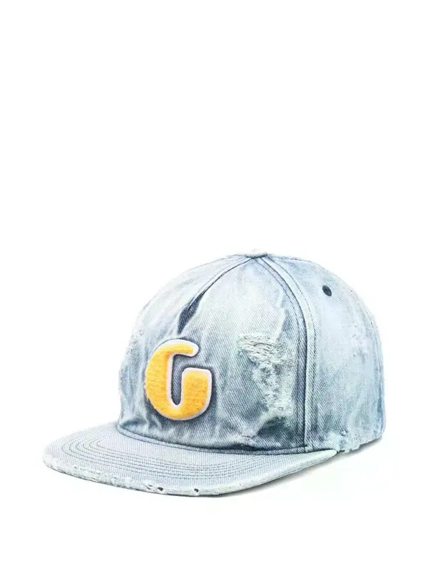 GALLERY DEPT. Logo-appliqué Distressed-effect Cap - Blue