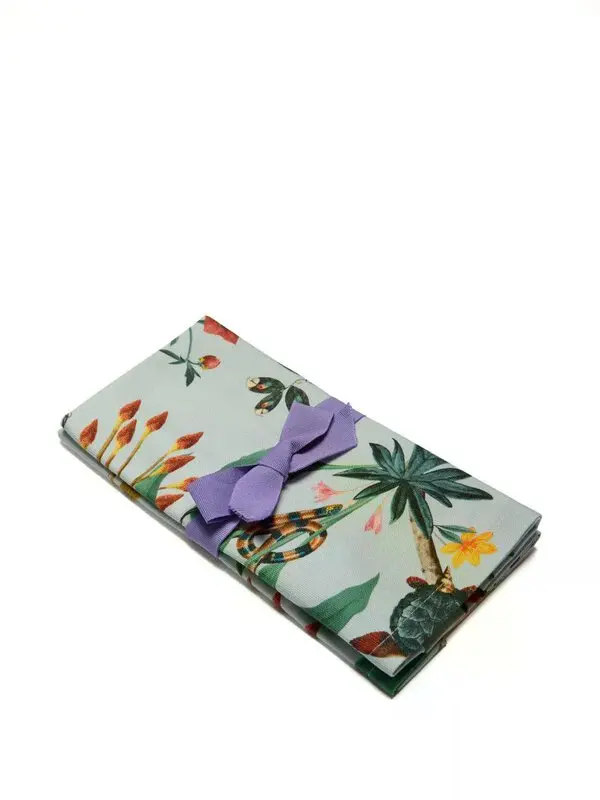 La DoubleJ X Beto Val Fantastic Creatures Floral Napkins - Blue