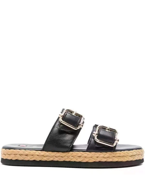 HOGL Elsa Buckled Espadrilles - Black