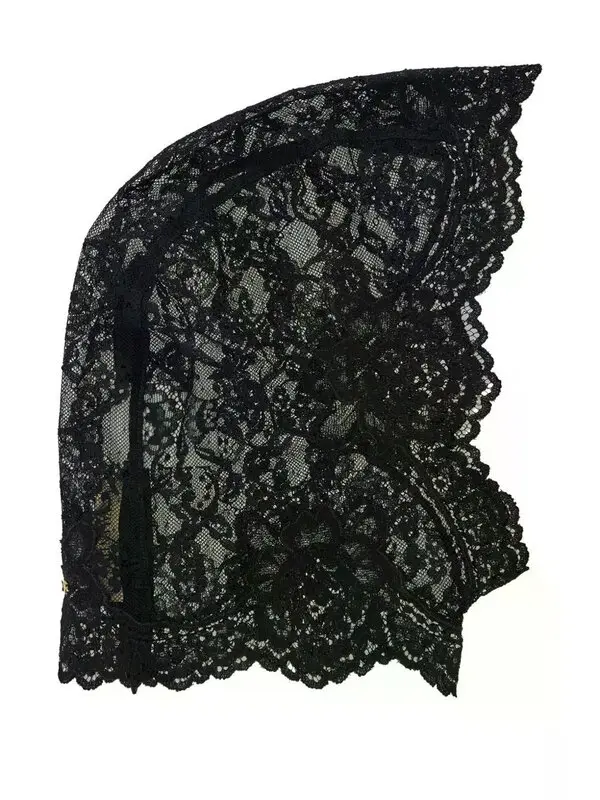 Valentino Garavani Floral Lace Hood - Black