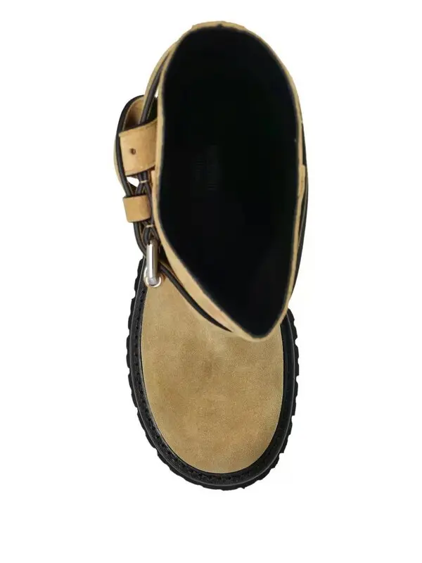 Moschino Buckle-strap Boots - Neutrals