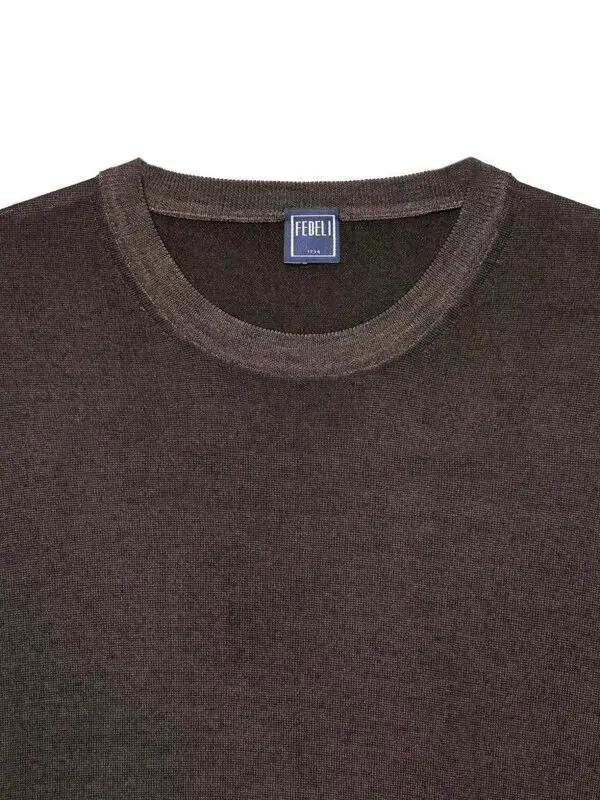 Fedeli Merino Wool Crew Neck Top