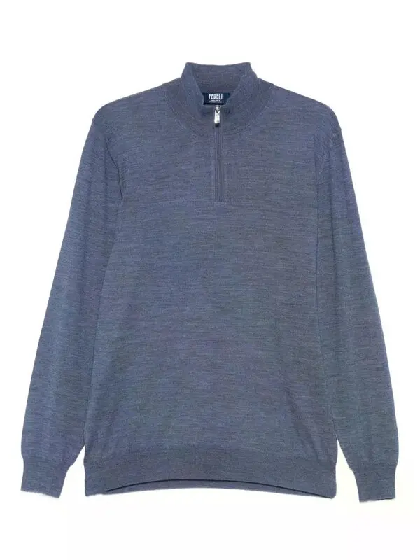 Fedeli Half-zip Top - Blue