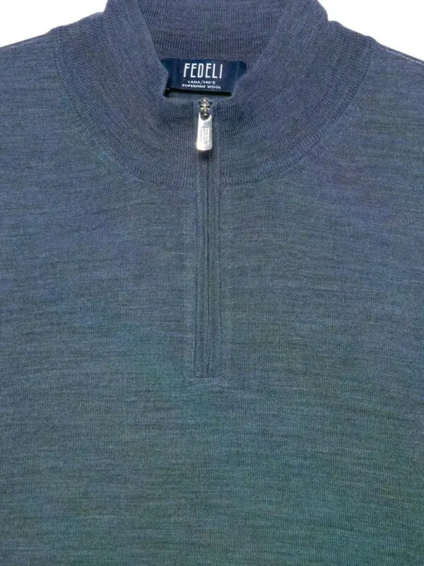 Fedeli Half-zip Top - Blue