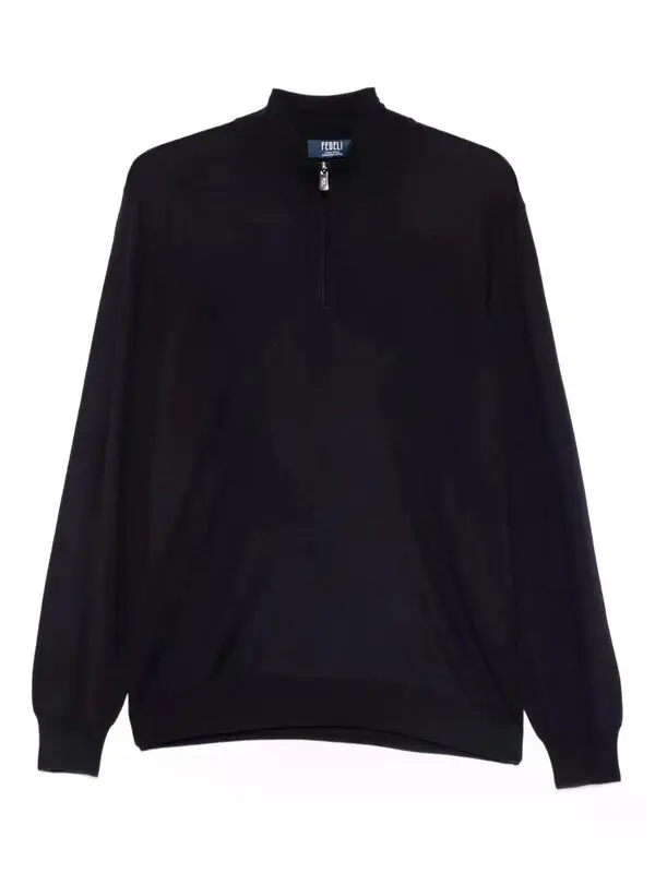 Fedeli Half-zip Top - Blue