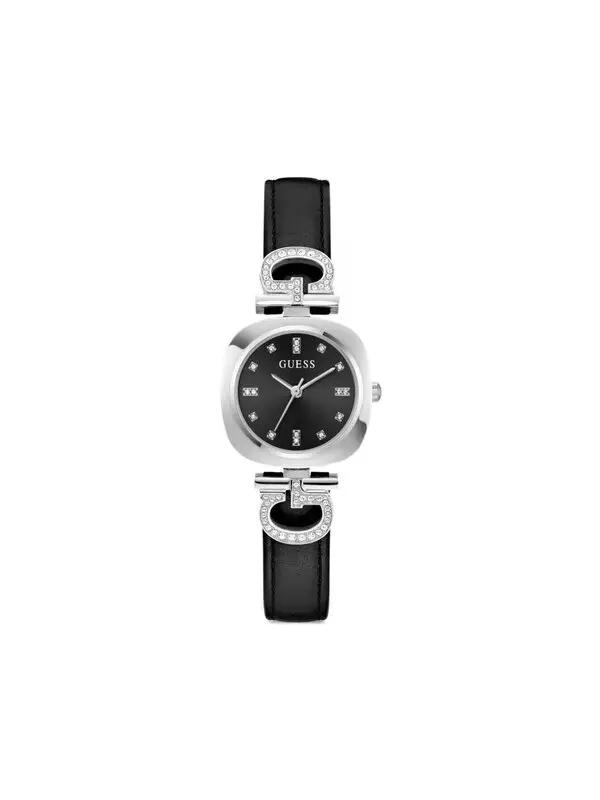 Guess Crystal-embellished 28mm Watch - Black