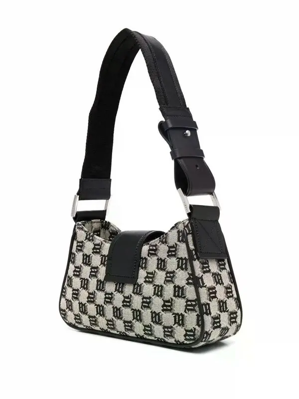 MISBHV Logo-plaque Woven Shoulder Bag - Neutrals