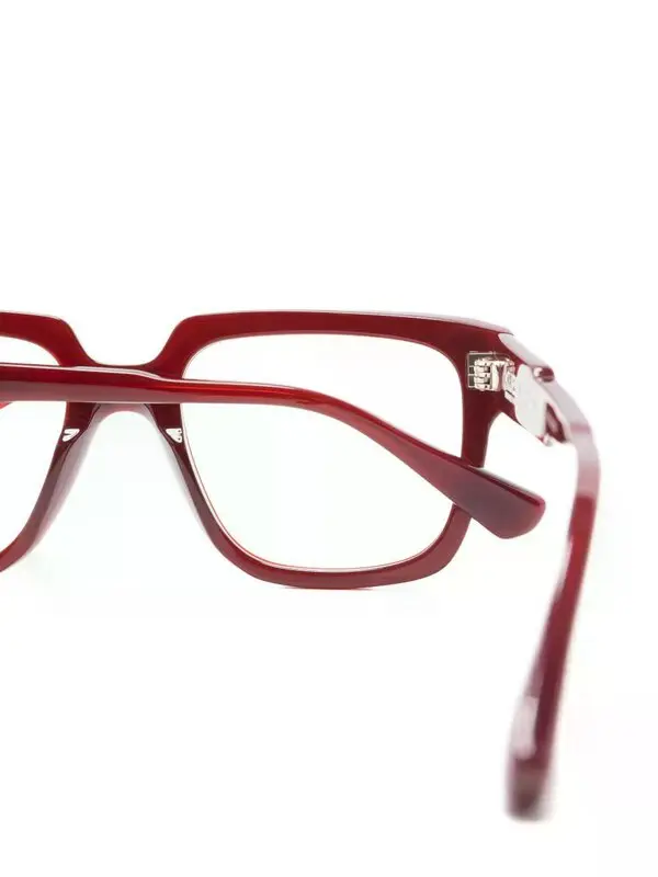 KUBORAUM Square Frame Glasses - Red