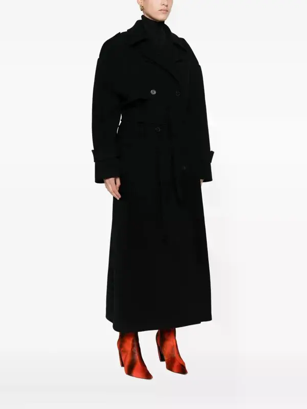 THE NINA STUDIO Belted Double-breasted Coat