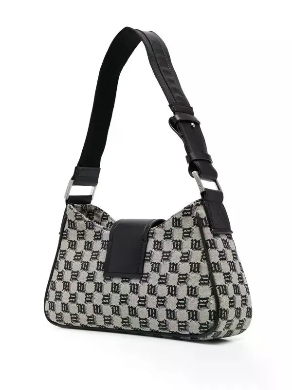 MISBHV Monogram Jacquard Shoulder Bag - Grey