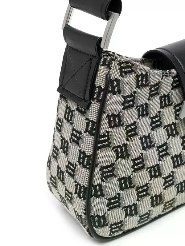 MISBHV Monogram Jacquard Shoulder Bag - Grey