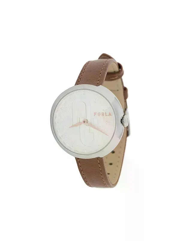 Furla Bubble Leather Strap Watch - Brown