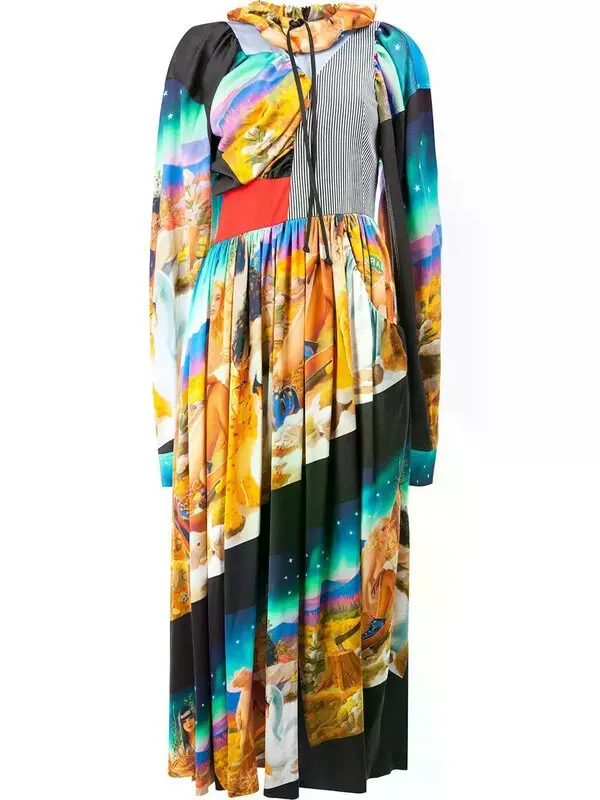 AALTO Printed Dress - Blue