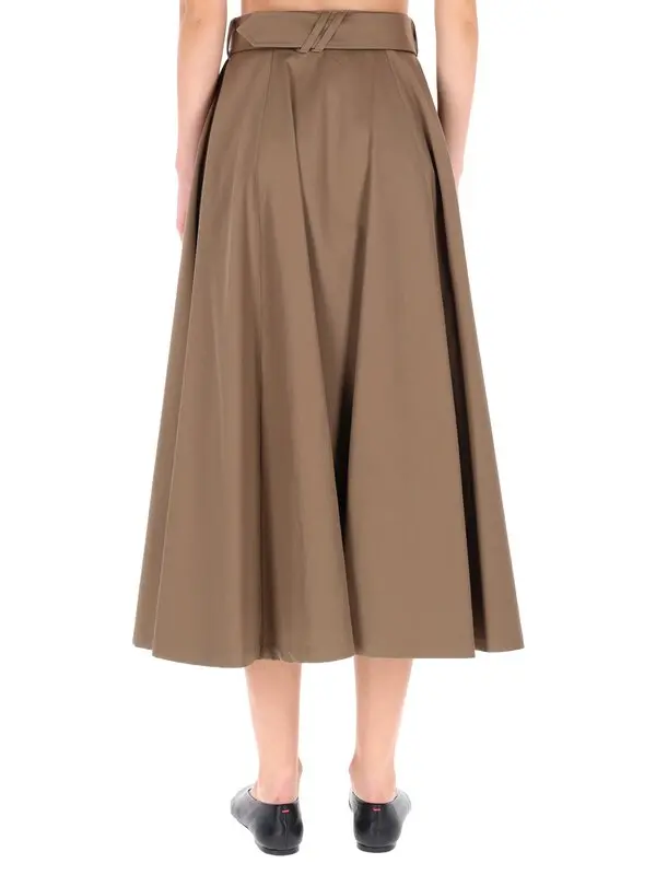 Burberry Brenda Midi Skirt - Brown