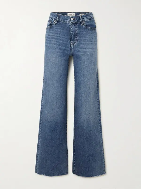 FRAME Le Slim Palazzo High-rise Wide-leg Jeans