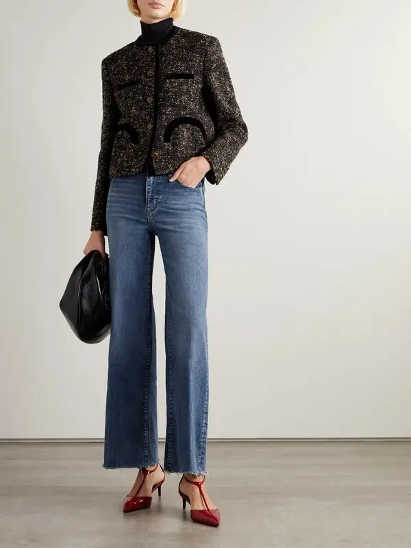 FRAME Le Slim Palazzo High-rise Wide-leg Jeans