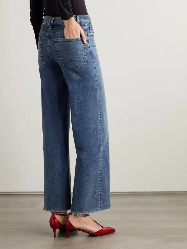 FRAME Le Slim Palazzo High-rise Wide-leg Jeans