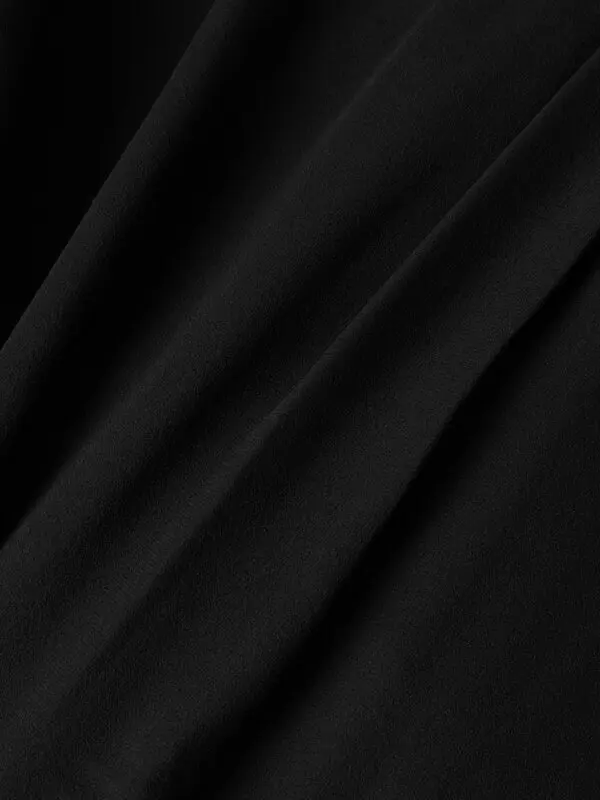 FRAME The Sailor Velvet-trimmed Silk-chiffon Blouse