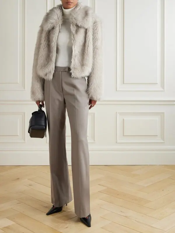 THE FRANKIE SHOP Hope Plush Jacket - Neutrals