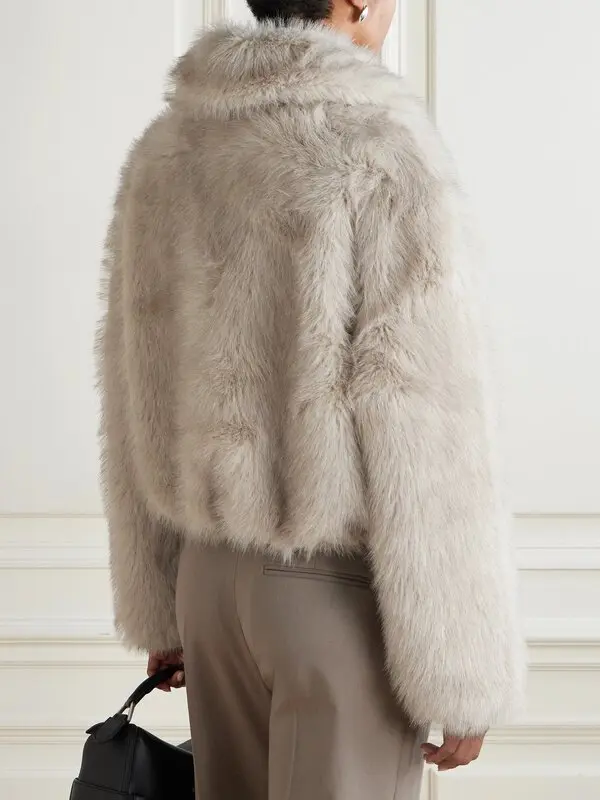 THE FRANKIE SHOP Hope Plush Jacket - Neutrals