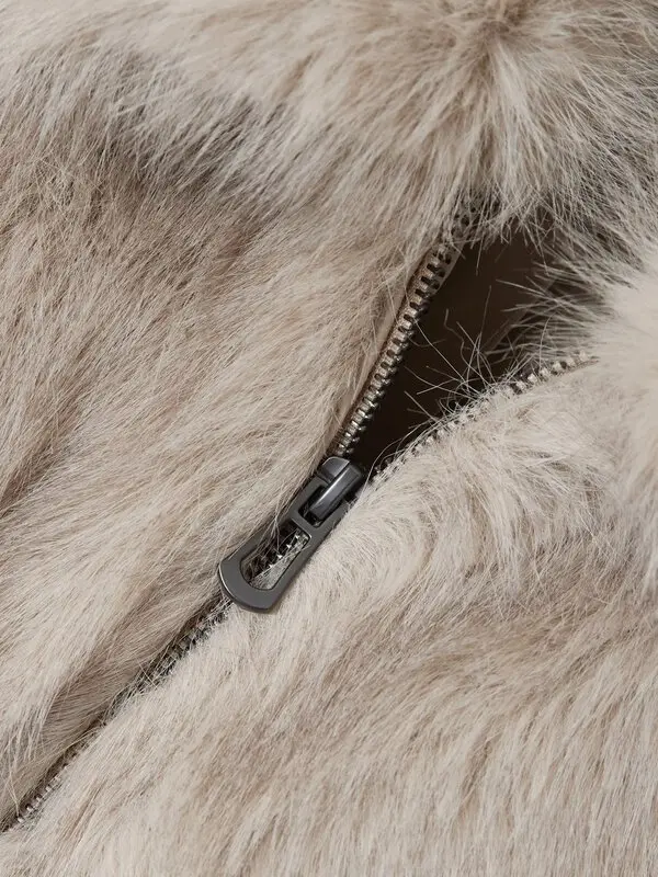 THE FRANKIE SHOP Hope Plush Jacket - Neutrals