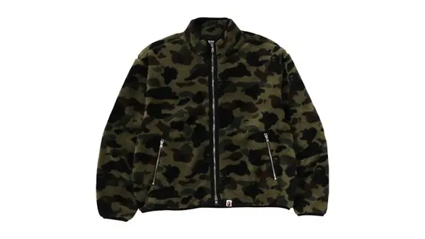 A BATHING APE 1st Camo Fleece Jacket - Green