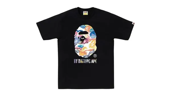 A BATHING APE Art Camo Bathing Ape Tee Shirt - Black