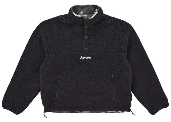 Supreme Polartec Shearling Reversible Pullover - Black