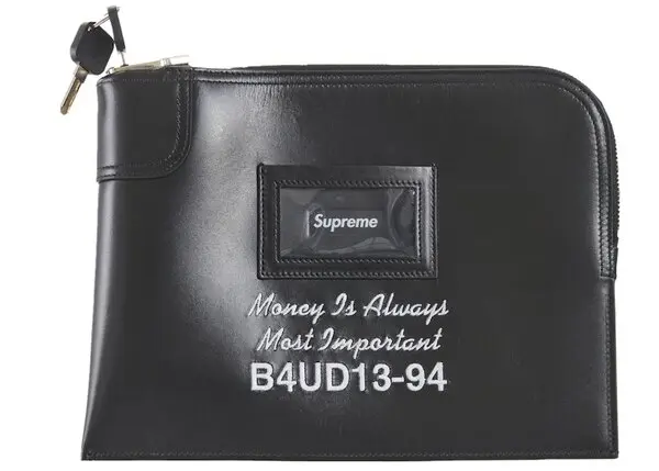 Supreme Leather Pouch - Black