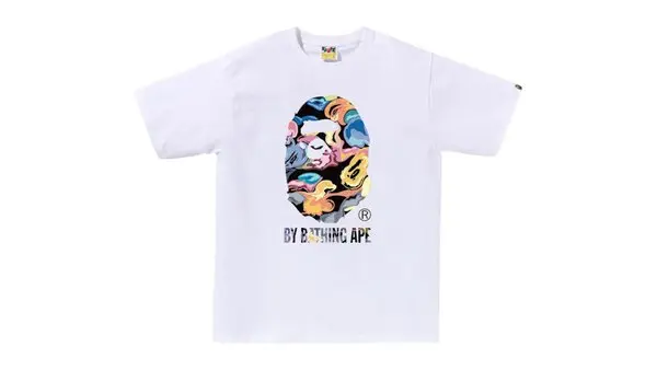 A BATHING APE Art Camo Bathing Ape Tee Shirt - White