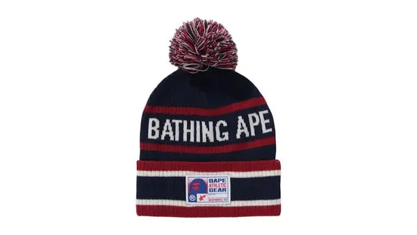 BAPE Pom Pom Beanie - Navy Blue