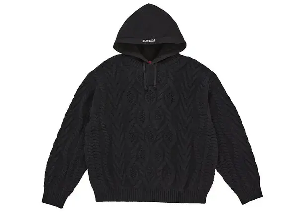 Supreme Cable Hooded Sweater