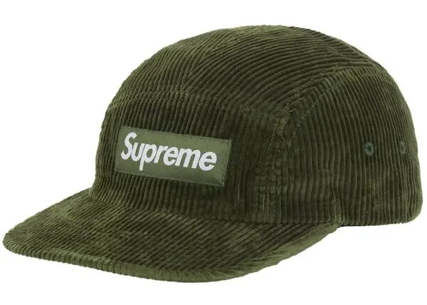 Supreme Corduroy Camp Cap - Olive