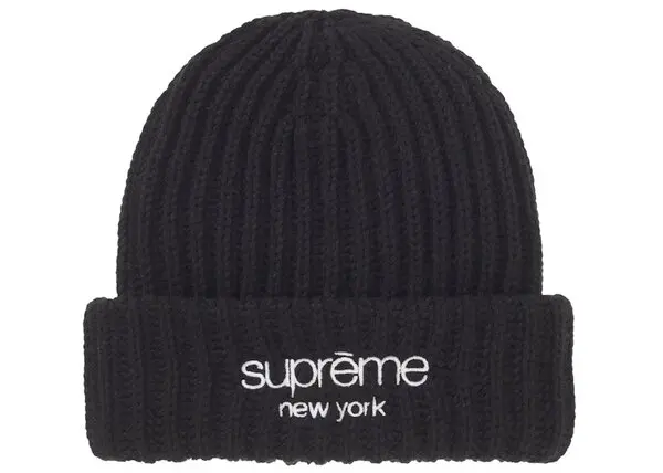 Supreme Classic Logo Beanie - Black