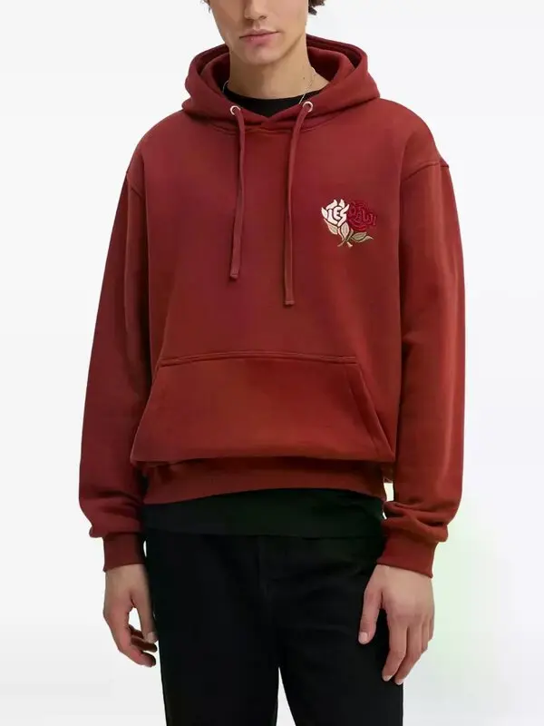 LES DEUX Flower-embroidered Hoodie